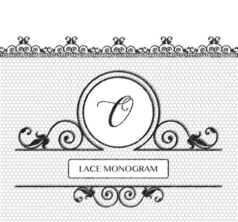 흑백 Eps10 벡터 형식 문자 O의 레이스 모노그램 프리미엄 벡터