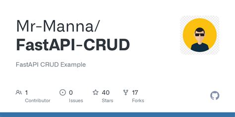 GitHub Mr Manna FastAPI CRUD FastAPI CRUD Example