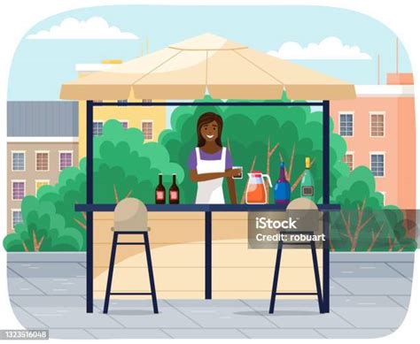 길거리 카페에서 커피를 마시고 식사를 합니다 친구 모임 도시의 붐비는 야외 레스토랑 이나 바 거리에 대한 스톡 벡터 아트 및 기타 이미지 Istock