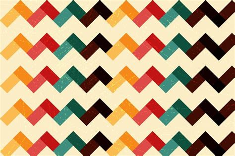 Premium Vector Colorful Textured Zigzag Vintage Background Chevron Seamless Vector Pattern