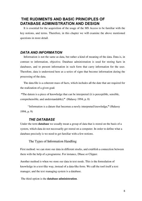 Advanced Database Management System 1 The Rudiments And Basic