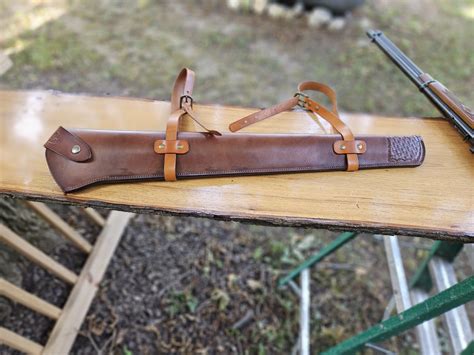 Leather Gun Scabbard For 30 30 Marlin 336 Lever Action Rifle — Nyuk Knives And Leather