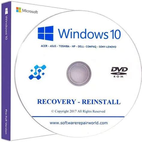 Windows 10 Professional 64 Bit Reinstall Fix Restore Recovery Dvd Disk