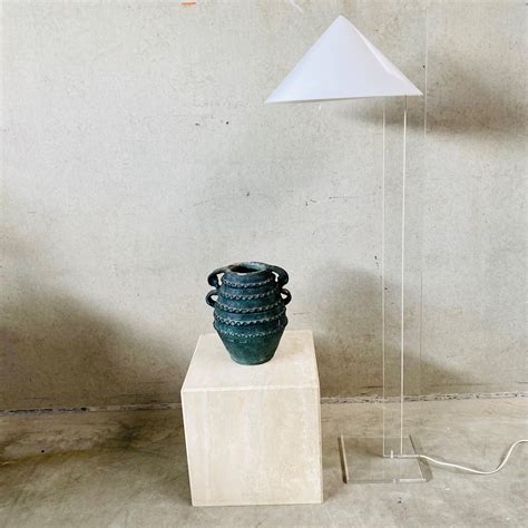 Plexiglass Floor Lamp Cone By Harco Loor Haarlem Netherlands 1970s