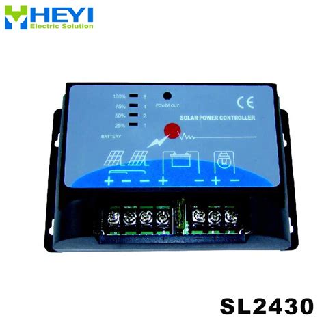 대형 터미널 블록이 있는 범용 태양열 충전 및 방전 컨트롤러 30a Sl2430 12v 24v 태양 광 컨트롤러 Pwm Solar Controller Solar