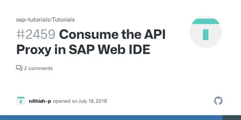 Consume The Api Proxy In Sap Web Ide · Issue 2459 · Sap Tutorialstutorials · Github