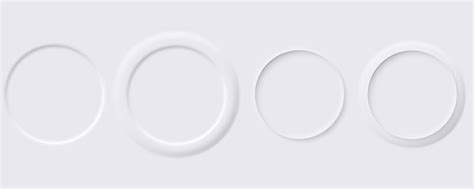 Premium Vector Set Of Neumorphic Ui Design Elements Neumorphic Circle