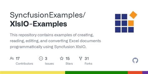 Github Syncfusionexamplesxlsio Examples This Repository Contains
