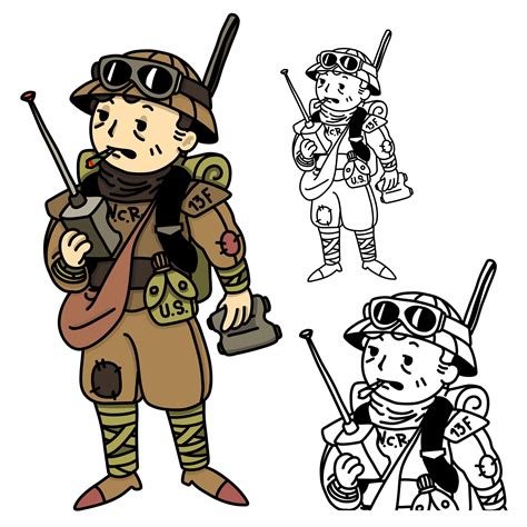 Vault Boy Dummy Drawn Vault Boy Portrait Rfallout