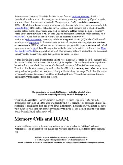 random access memory pdf dynamic random access memory random