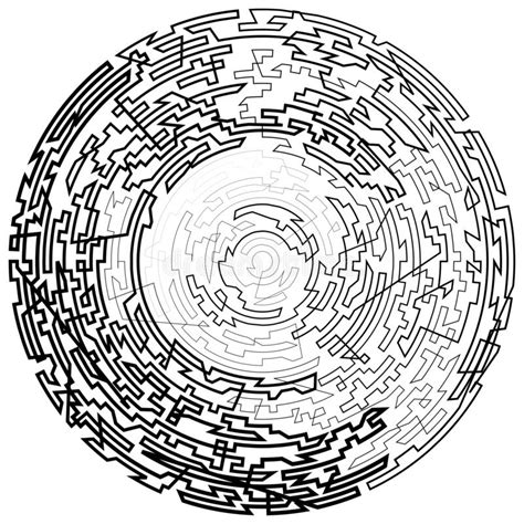 Geometric Random Circular Element Abstract Angular Circle Shape Stock Vector Illustration Of