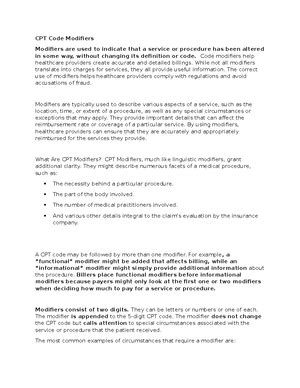 Cpt Quiz 1 Basic Cpt Coding Course What Does CPT Stand For Current Procedural Terminology