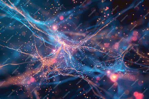 Premium Photo Abstract Neural Network Visualization