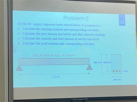 Solved Problem 3 For The Rc Simply Supported Beam Shown