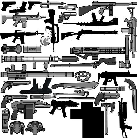 Real Weapon Icons Pack Black Gta5