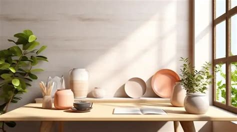 목업 벽에 있는 테이블과 물체의 3d 렌더링 방 디자인 3d 인테리어 거실 창 배경 일러스트 및 사진 무료 다운로드 Pngtree