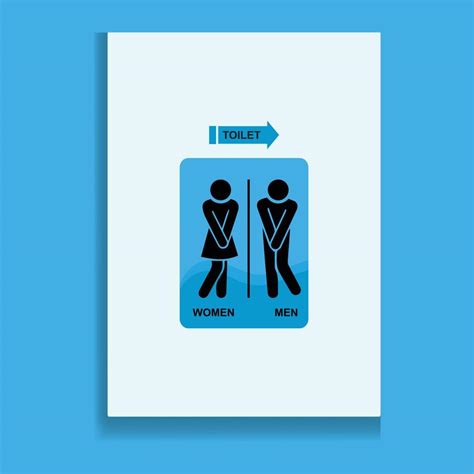 Toilet Vector Icons Set Male Or Female Restroom Wc 14443912 Vector Art