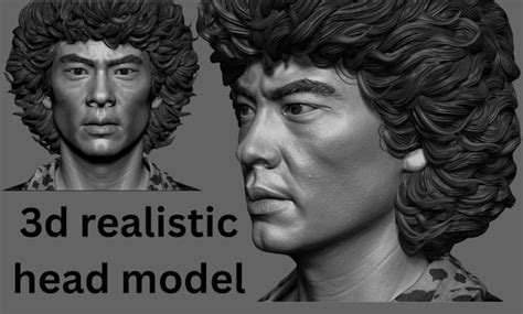 3d Realistic Head Model In Zbrush Face Model Bust Modeling In Stl For 3d Prints By Quad