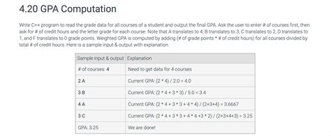 Solved 420 Gpa Computation Write C Program To Read The