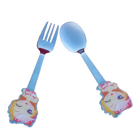 خرید آنلاین و قیمت قاشق و چنگال کودک طرح عروسک 1404 وکسی