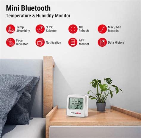 Thermopro Tp357 Bluetooth Digital Indoor Hygrometer Thermometer