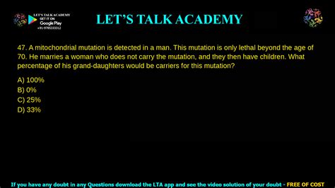 Mitochondrial Mutation Inheritance Csir Net Life Science Coaching