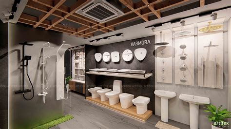 Sanitary Ware Showroom Display Space Interior Artifex Interio