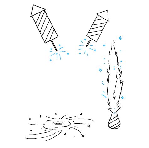How To Draw Fireworks Really Easy Drawing Tutorial