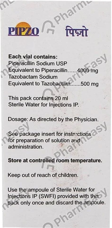 Piperacillin Tazobactam Injection 4 5 G At ₹ 150 Vial In Surat Id