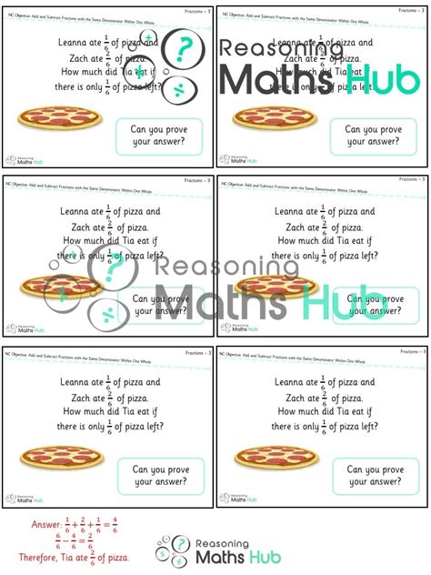 Add And Subtract Fractions With The Same Denominator Within One Whole Master The Curriculum
