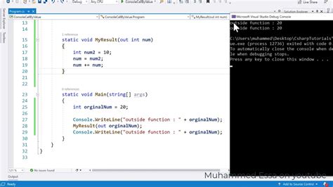 31 C C Sharp Functions Out Parameter Youtube