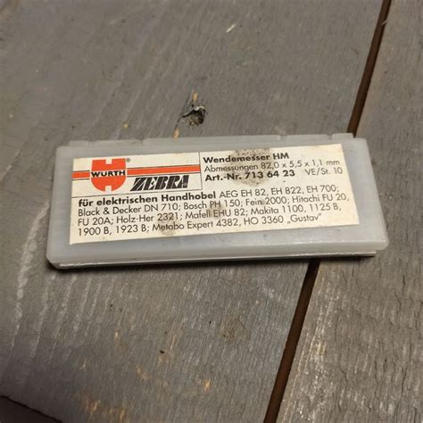 Hobelmesser Wendemesser Würth Eh 4 82×55×11mm 10 Stück Neu Gemäss