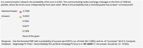 Solved In A Communication Network The Probability Of Bit Chegg Com