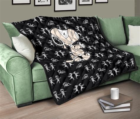 Halloween Premium Quilt Snoopy Cosplay Mummy Zombie Patterns Quilt