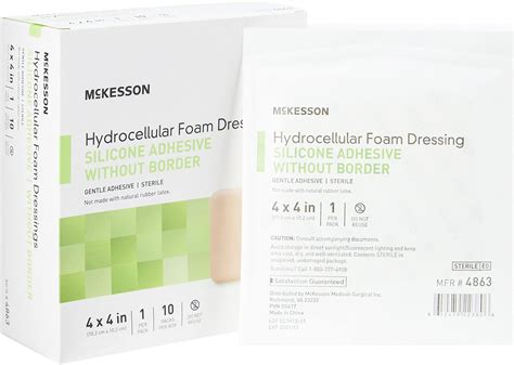 Mckesson Hydrocellular Foam Dressings Sterile Silicone