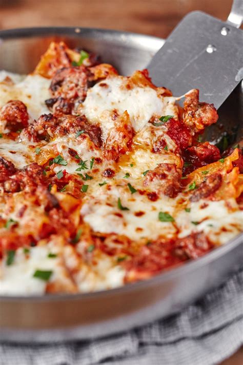 Recipe Weeknight Skillet Lasagna Recipe Cottage Cheese Recipes