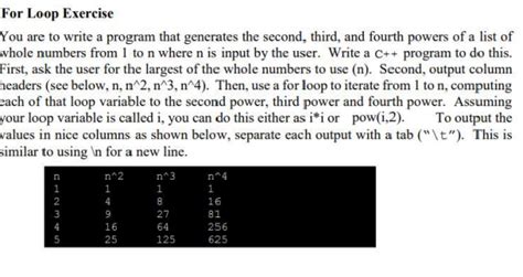 Solved For Loop Exercise You Are To Write A Program That Chegg Com