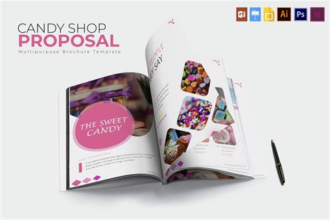 Candy Shop Brochure Template Graphic By Vuniratemplate · Creative Fabrica