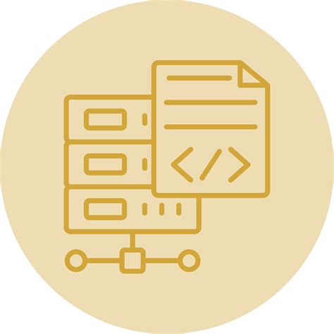 Programming Language Line Yellow Circle Icon 44105025 Vector Art At