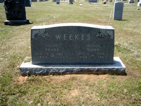 Benjamin Franklin Frank” Weekes 1884 1954 Monumento Find A Grave