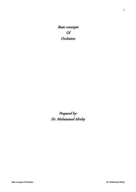 Basic Concepts Of Occlusion In Orthodontics Pdf Basic Concepts Of Occlusion In Orthodontics Pdf