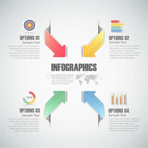 Design Infographic 4 Steps Can Be Used For Workflow Layout Diagram