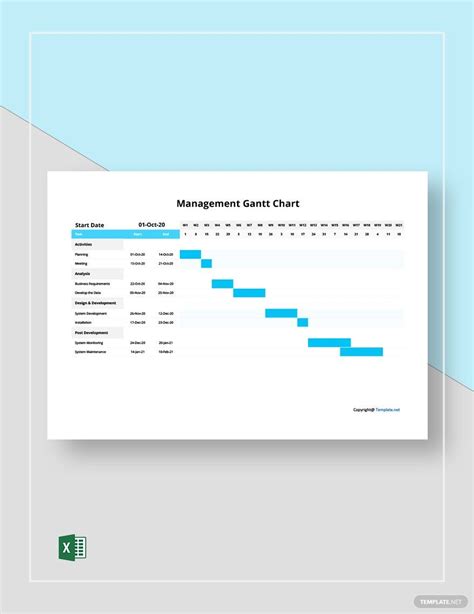 Simple Management Gantt Chart Template In Excel Download