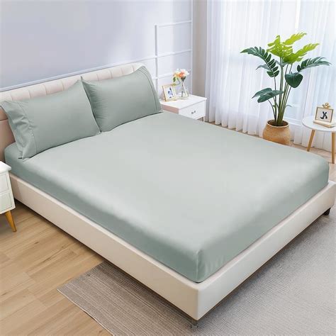 Ramesses 1200tc Egyptian Cotton And Bamboo Fitted Sheet Combo Set