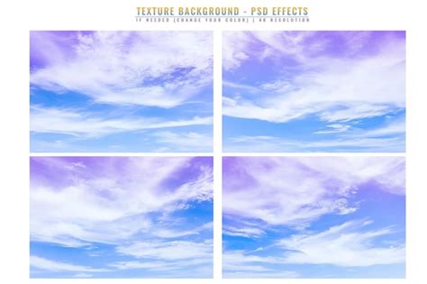 Голубое небо с облаками на прозрачном фоне Премиум Ai сгенерированный Psd