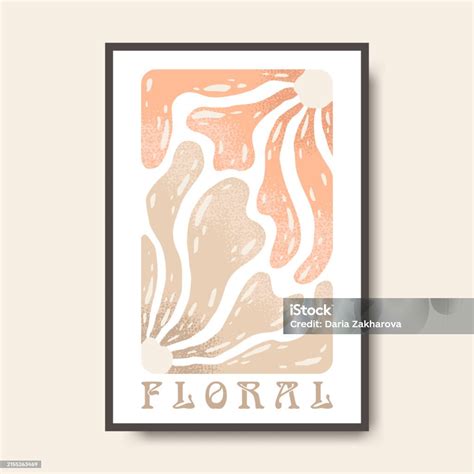 추상적인 손으로 그린 꽃과 밝은 배경에 고립된 글자를 가진 벡터 포스터 그림입니다 인사말 카드 인쇄 전단지 배너 초대장 템플릿에