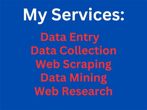 Data Extraction Data Collection Web Scraping Data Mining Upwork