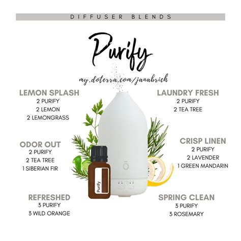 Purify Diffuser Blends Essential Oil Diffuser Blends Recipes Essential Oil Diffuser Recipes