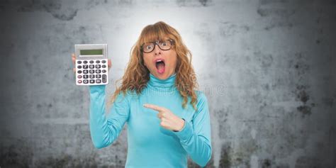 Adult Woman With Calculator Stock Photo Image Of Female Finances