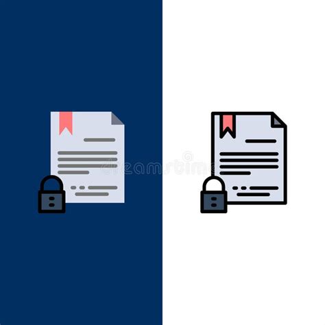 Electronic Signature Contract Digital Document Internet Icons Flat
